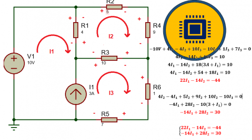 Circuitos eléctricos: Ejercicio de supermallas. -SENSORICX