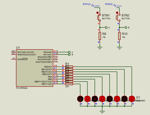 ️PIC 16F628A: ENCENDER LOS LEDS PARES CON RA0 Y LOS IMPARES CON RA1